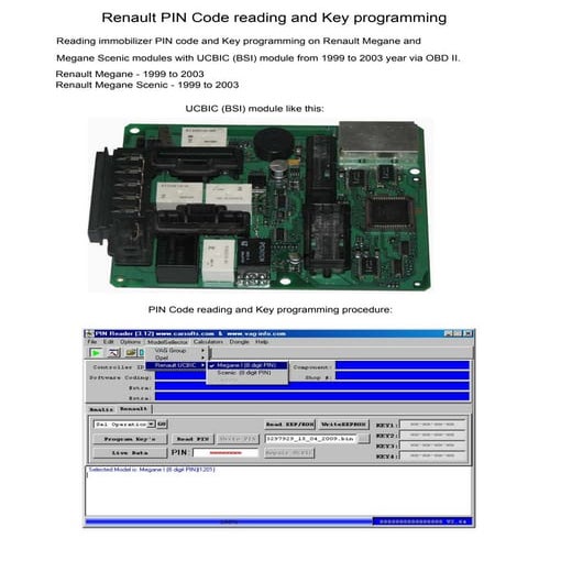 Renault pin-code-reading-and-key-programming | PDF