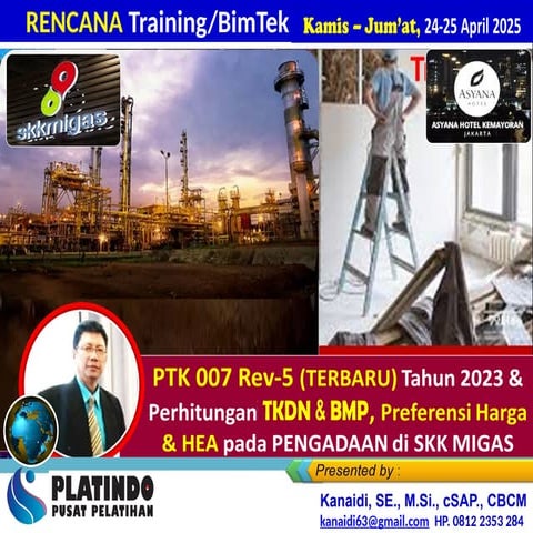 RENCANA + Link2 Materi BimTek *Ketentuan TERBARU (PTK 007 Rev-5 Thn 2023) + Perhitungan TKDN ...
