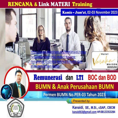 RENCANA Pelaksanaan + Link2 MATERI Training _"(KETENTUAN TERBARU) Penetapan & Perhitungan ...