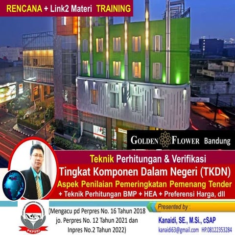 RENCANA Pelaksanaan + Link-Link MATERI Training _"Teknik Perhitungan ...