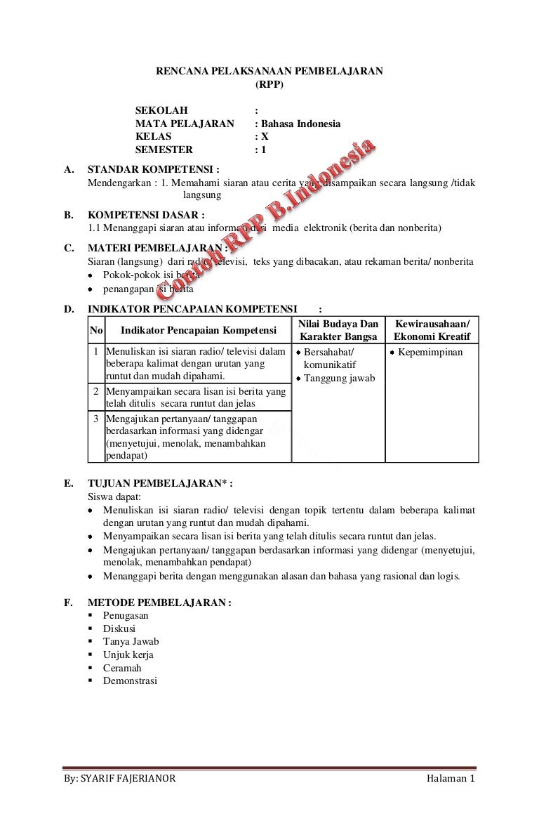 Contoh rpp k13 sma - peranalysis