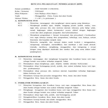 Rencana pelaksanaan pembelajaran | DOCX