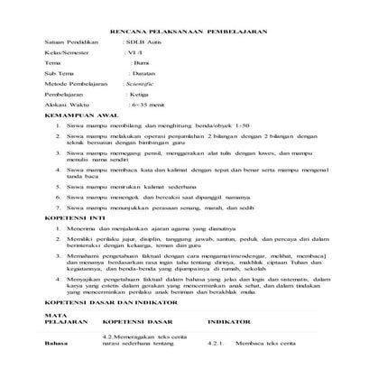 Rencana pelaksanaan pembelajaran | DOCX