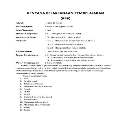 Rencana pelaksanaan pembelajaran 2 | DOCX