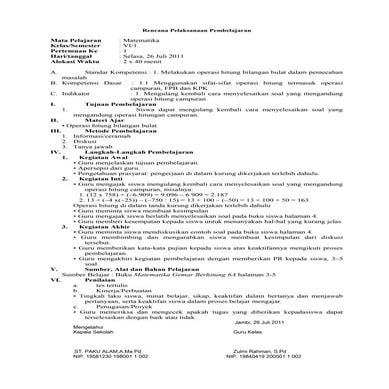 Rencana pelaksanaan pembelajaran harian | PDF