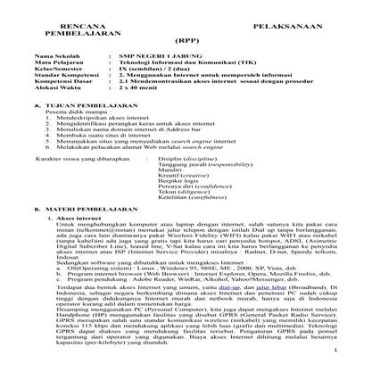RPP TIK Internet | PDF