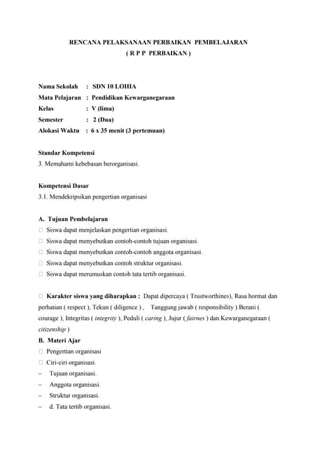 RPP Pendidikan Agama Katolik dan Budi Pekerti SMP Kelas VII | PDF