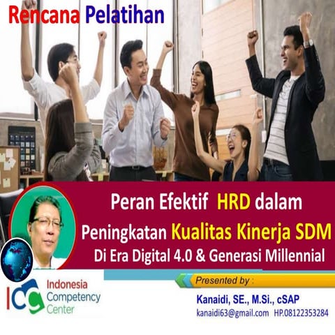 Pelatihan _"Peran Efektif HRD dalam Peningkatan Kualitas Kinerja SDM di Era Digital 4.0 ...
