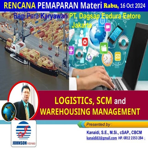 RENCANA PEMAPARAN + Link MATERI (Online Training)_ "LOGISTICS , SCM, Inventory and Warehouse ...
