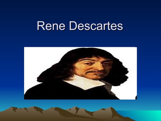 Contribution of rene descartes to philosophy | PDF