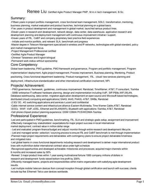 Resume Mark Salesky PMC4.T | PDF