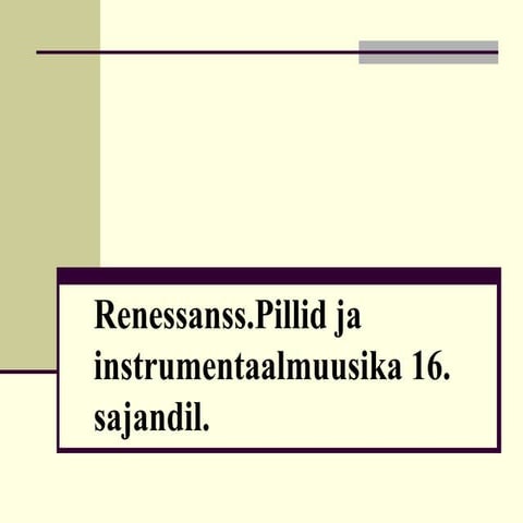 Renessanss pillid | PPT