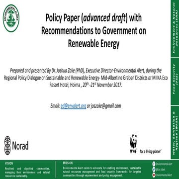 Policy Paper (advanced draft) with Recommendations to Government on ...