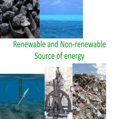 Renewable and non renewable | PPTX