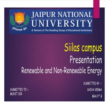 Renewable and non renewable energy | PPT