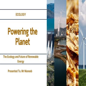 Renewable And Non renewable energy, energy for our planet | PDF