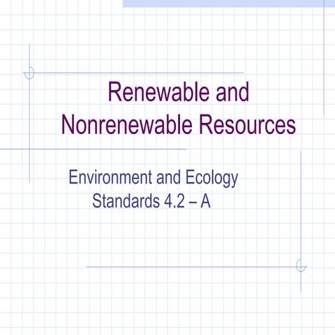 Renewable and nonrenewable resources notes | PPT