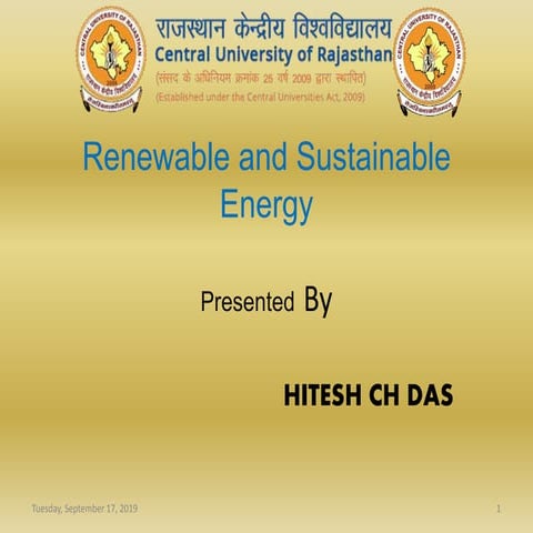 Comparison Between Renewable Energy and Fossil Fuels | PPTX