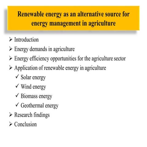Renewable energy as an alternative source for energy management in ...