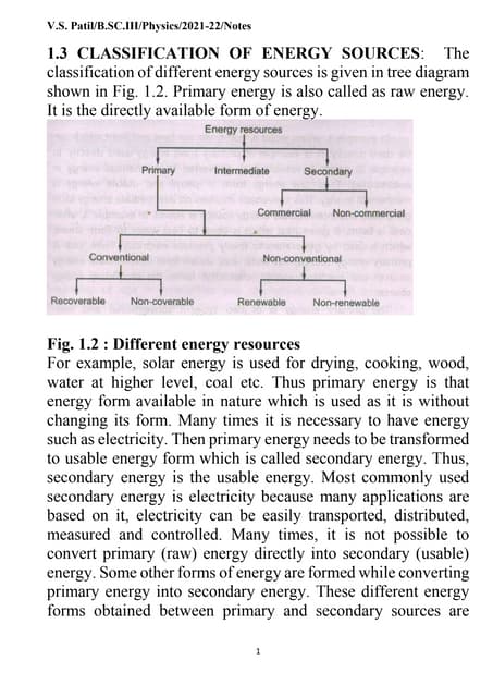 Principles of renewable energy resources | PPT