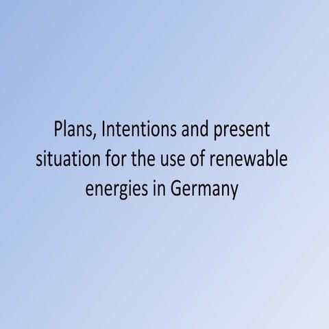 Renewable energy in Germany | PPT