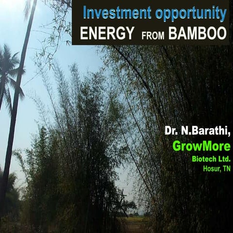 Renewable energy bamboo dr barathi growmore biotech short | PPT