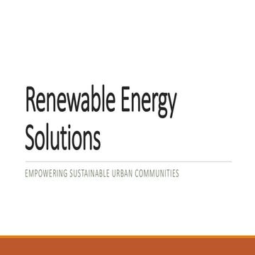 Renewable Energy Solutions for Sustainable Growth | PPT