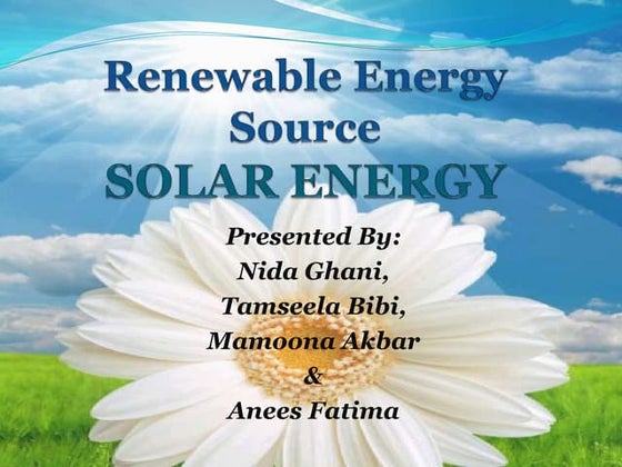 solar power generation | PPTX