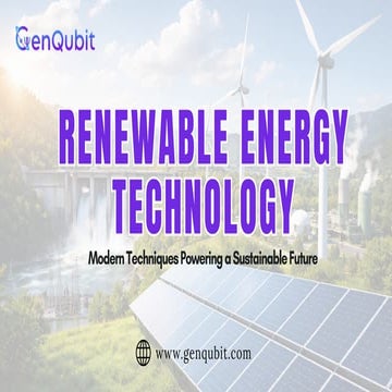 Renewable Energy Technology: Modern Techniques for a Sustainable Future ...