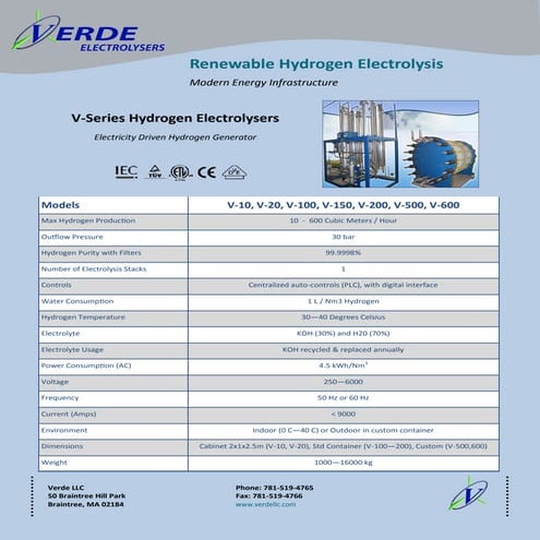 Renewable hydrogen electrolyzer | PDF