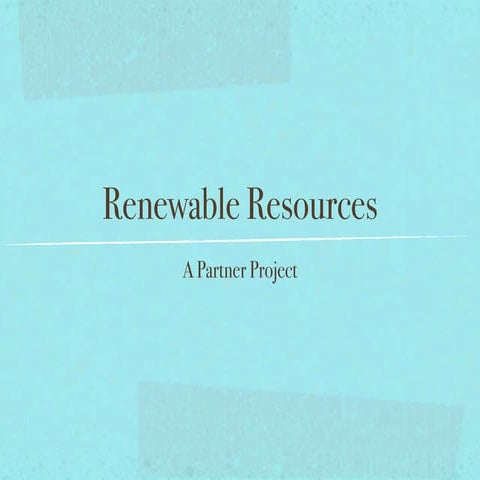 Renewable Project | PPT