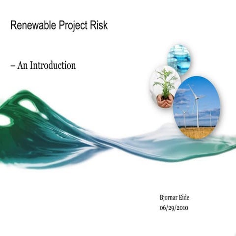 Financial Risk In Renewable Energy | PDF