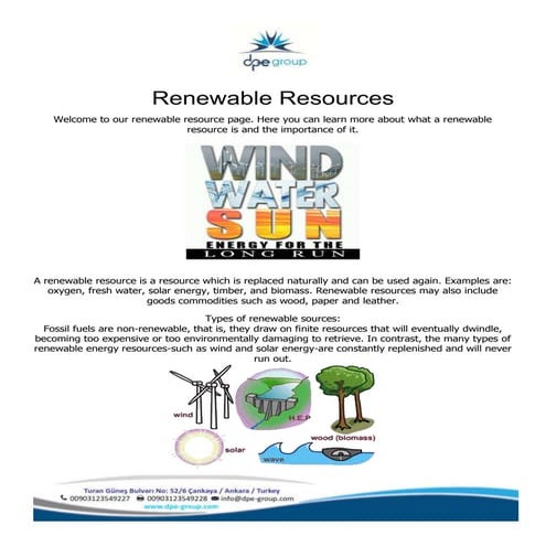 Renewable resources | PDF