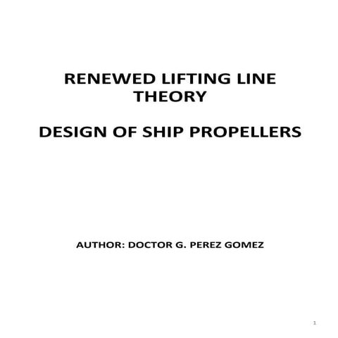 Renewed lifting line theory | PPT
