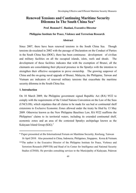 South China Sea Disputes and Philippines-China Relations | PPT