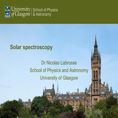 Solar spectroscopy | PDF | Chemistry | Science