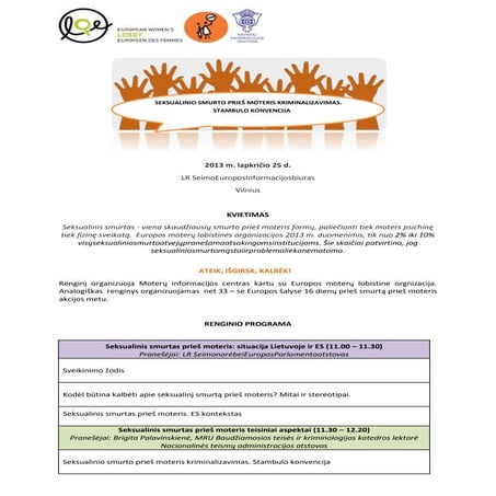 Renginio programa | DOCX