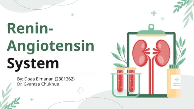 Renin angiotensin aldosterone system | PPTX