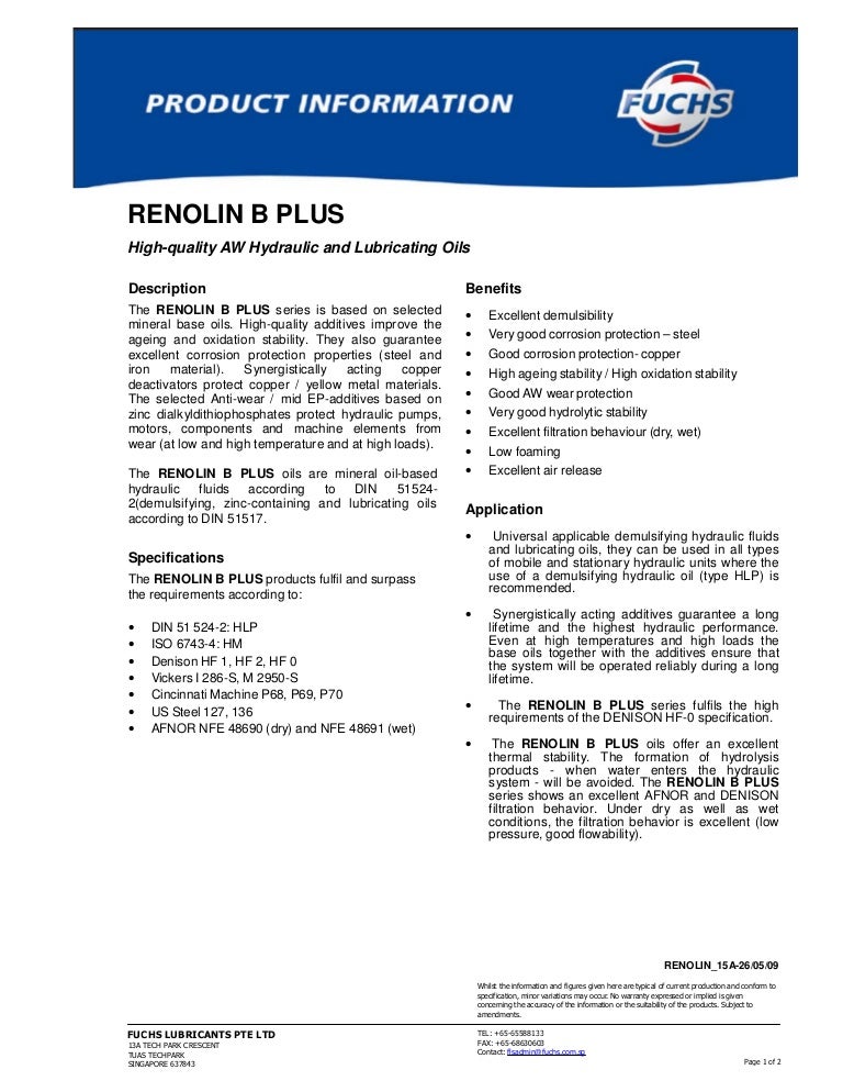 Renolin b plus