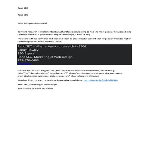 Reno seo | PDF
