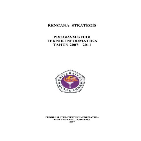 Renstra s1-teknik informatika-2007-2011 | PDF