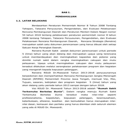 Renstra rsdm 2013_2018 | PDF