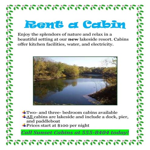Rent a cabin | DOCX