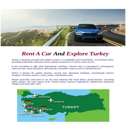 Rent a car and explore turkey | PDF