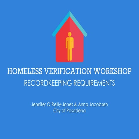 Homeless Verification Workshop | PPT