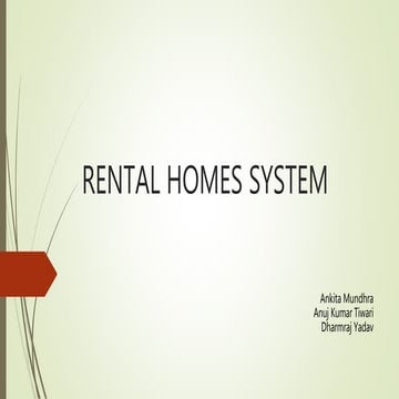URL Diagrams on Rental homes system | PPTX