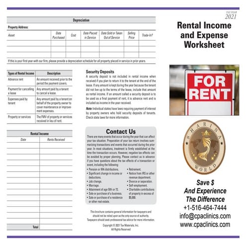 Rental income and_expense_worksheet_2021 | PDF