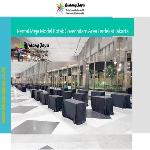 Rental Meja Model Kotak Cover hitam Area Terdekat Jakarta.pdf