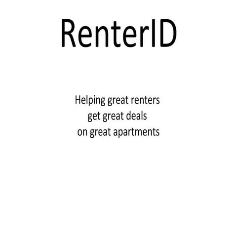 Renter id final presentation | PPT