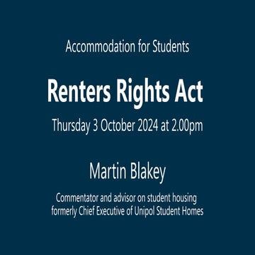 Renters Rights Act Webinar October 2024. | PPT